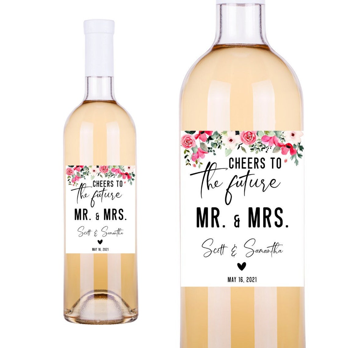 Engagement Gift Party Wine Labels Custom Wine Bottle Sticker - Etsy