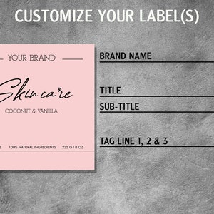 Branded Packaging Skin Care Labels, Branded Package for Small Business ...