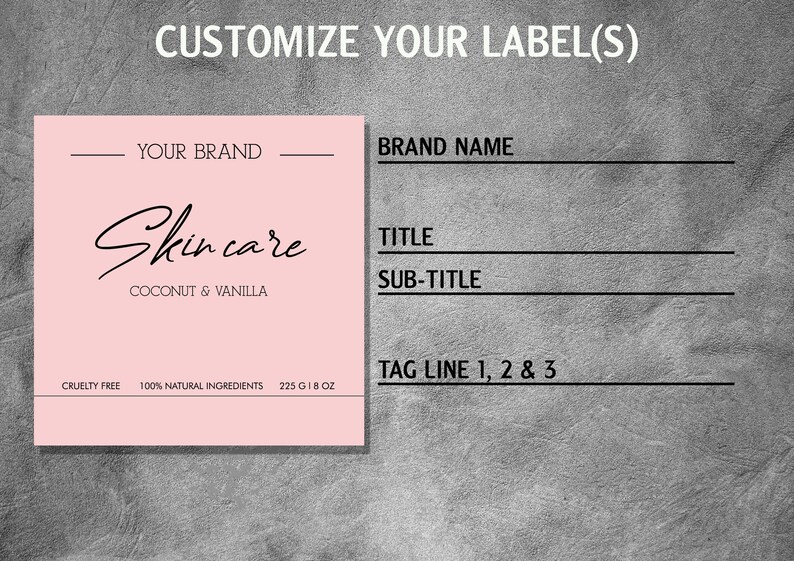 Branded Packaging Skin Care Labels Branded Package for Small - Etsy