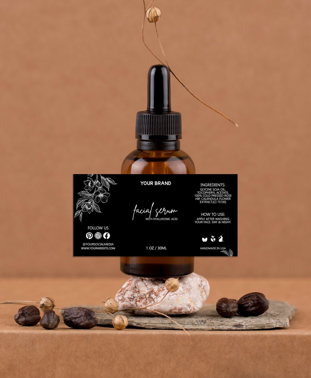 Custom Cosmetic Labels, Branded Label Design, Modern Seal Wrap Label ...