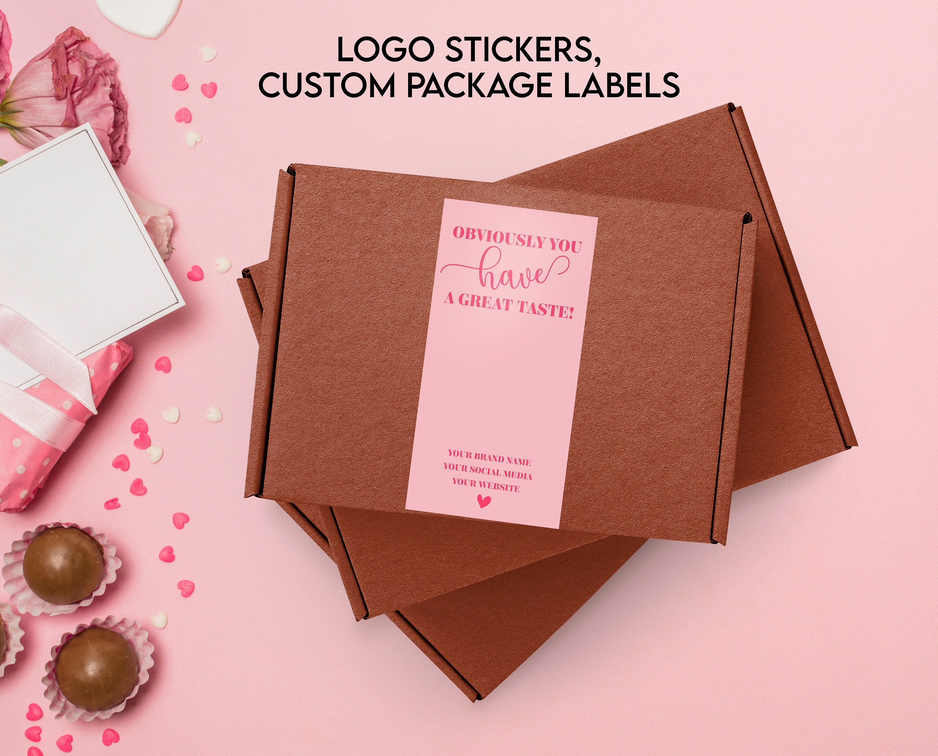 Custom Packaging Labels Branded Logo Stickers Mailing | Etsy