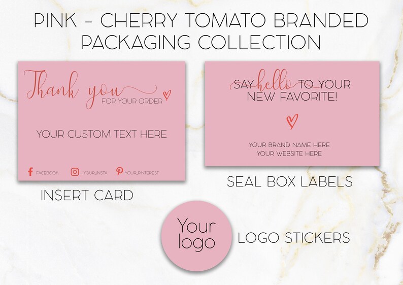 Custom Branded Packaging Template Bundle Your Logo Packaging - Etsy