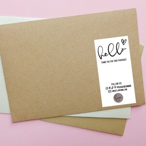 Custom Branded Package Box Label, Thank You for Your Purchase Logo ...