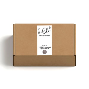 Custom Branded Package Box Label, Thank You for Your Purchase Logo ...