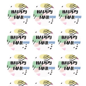 Custom Branded Packaging Stickers, Happy Mail Sticker, Envelope Seal ...