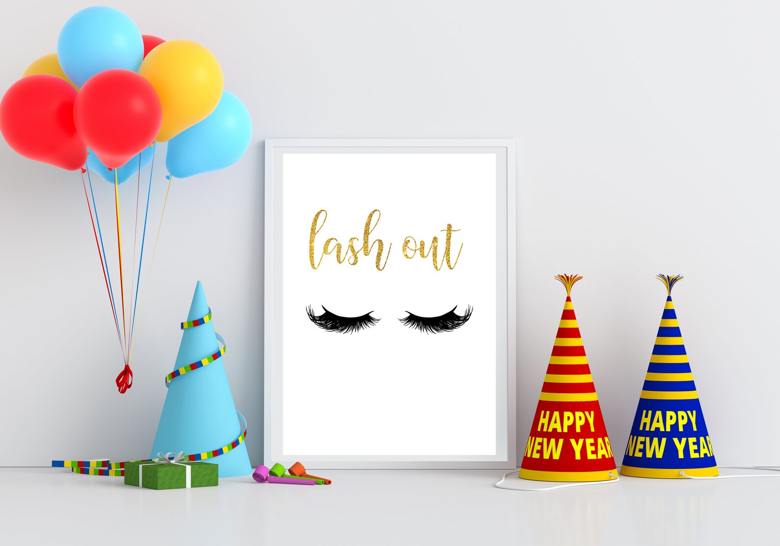 Lash Out Wall Art Print Gold Glitter Lashes Beauty Salon - Etsy