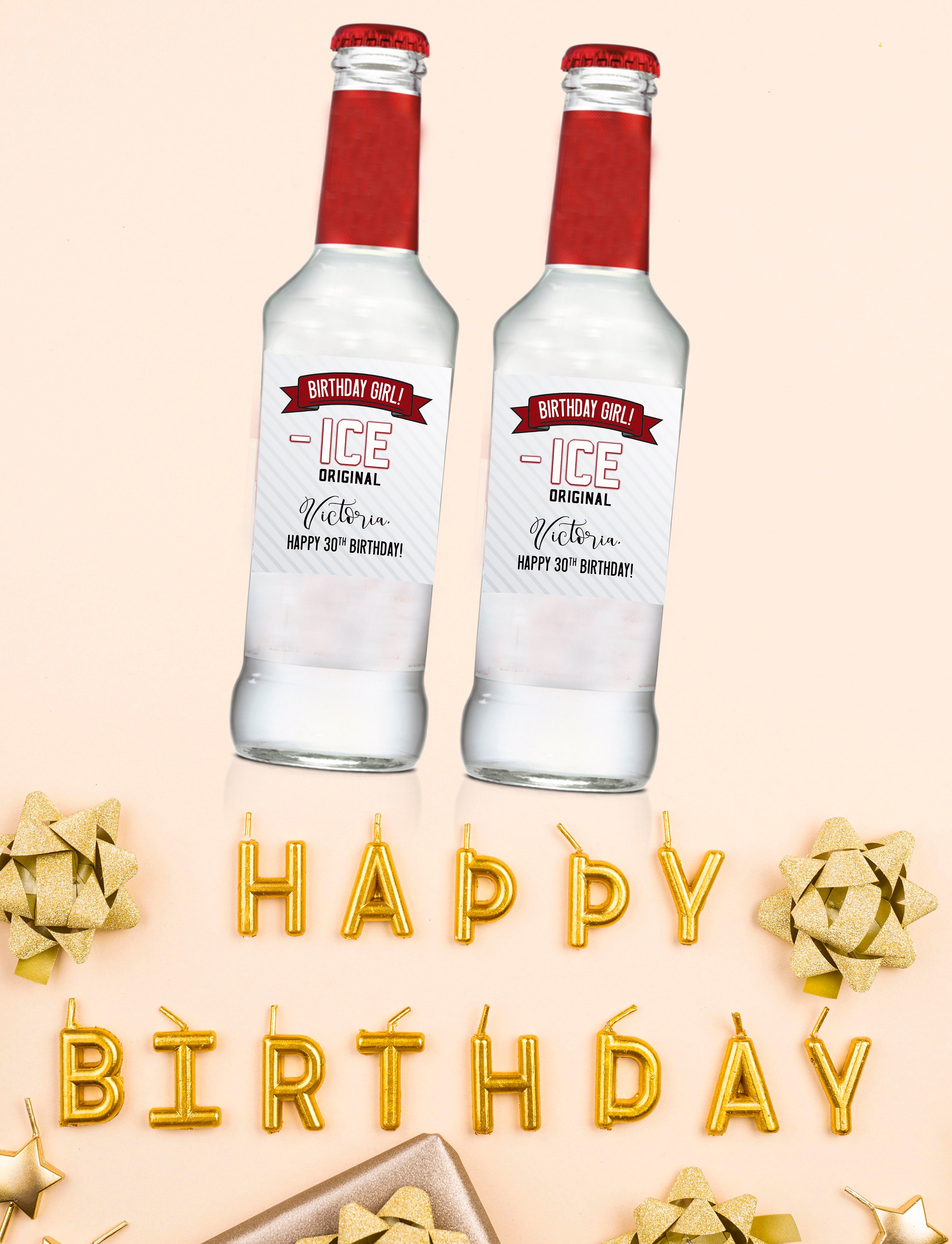 Personalized Birthday Stickers, Custom Birthday ICED Labels, Any Age ...