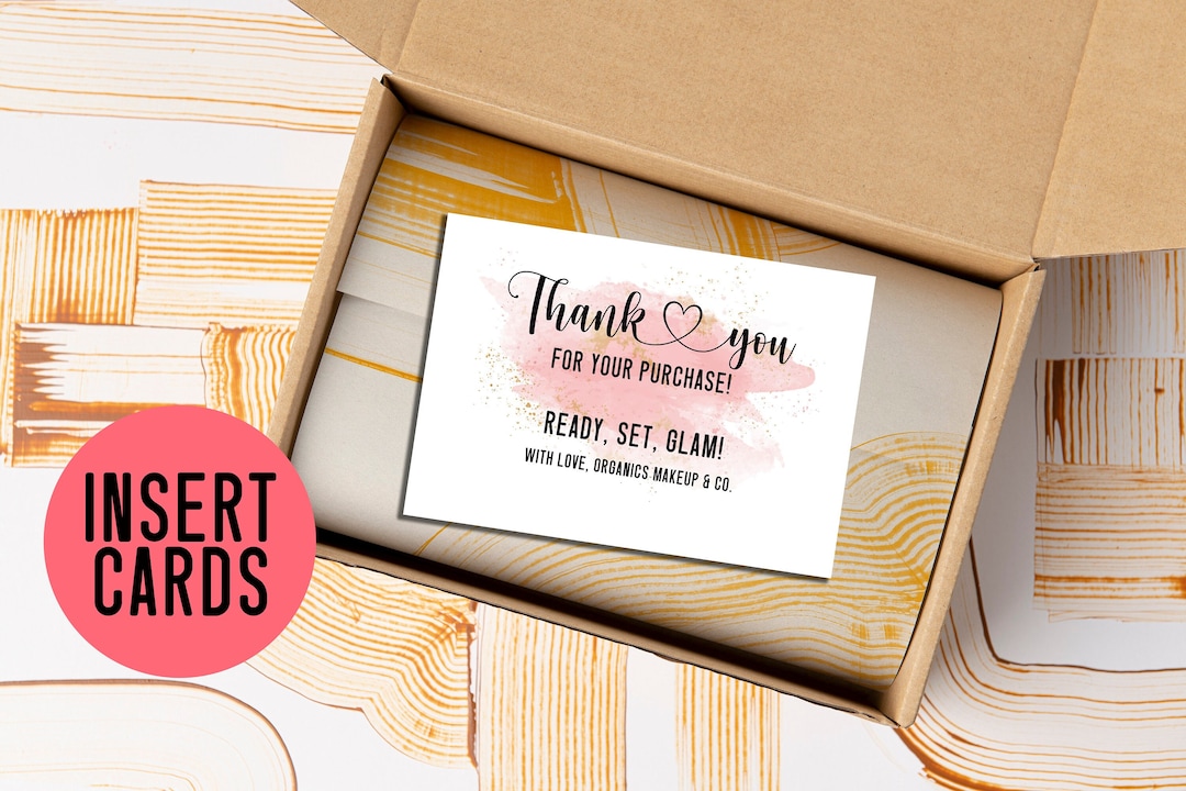 Insert Cards for Small Business, Custom Branded Packaging, Insert Card ...