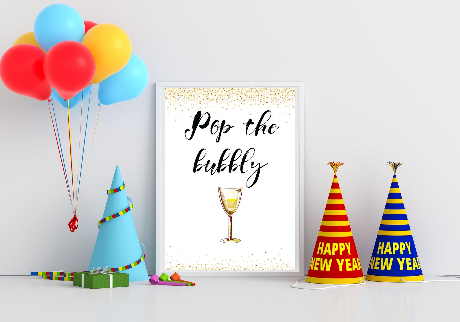 Pop the Bubbly Wall Art Print Bridesmaid Gift Idea Party | Etsy