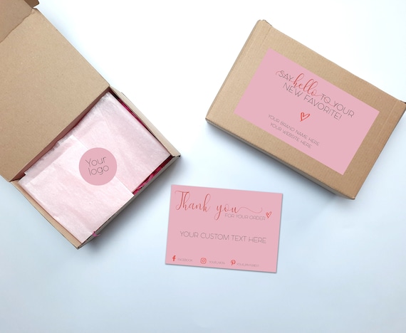 Custom Branded Packaging Template Bundle Your Logo Packaging - Etsy