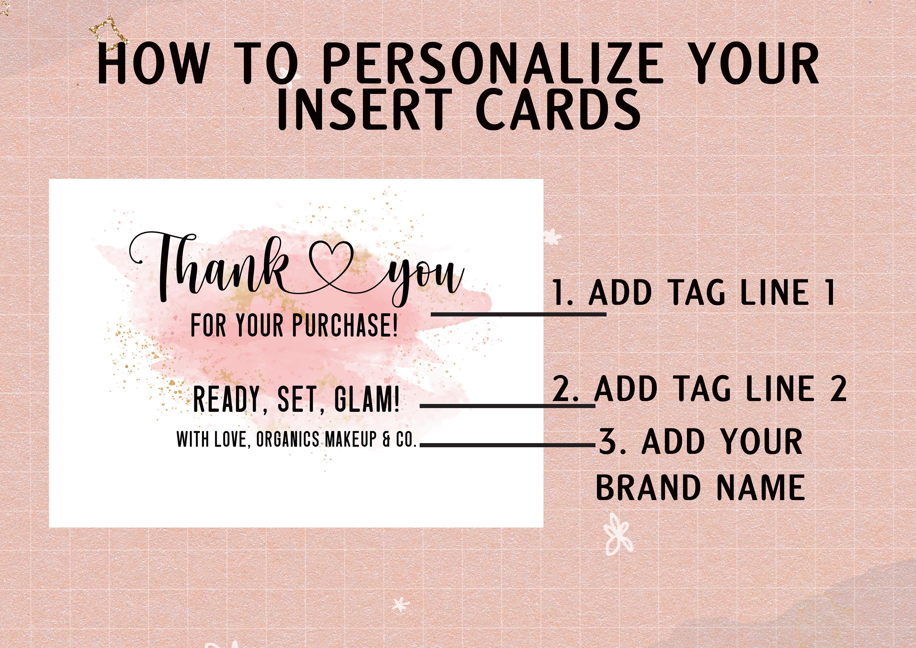 Custom Business Insert Cards: Branded Packaging, Thank You Cards - Etsy