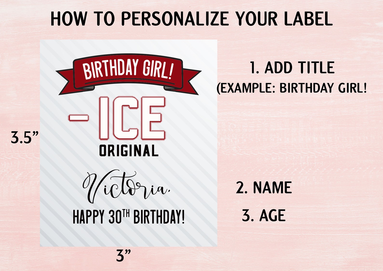 Personalized Birthday Stickers Custom Birthday ICED Labels - Etsy