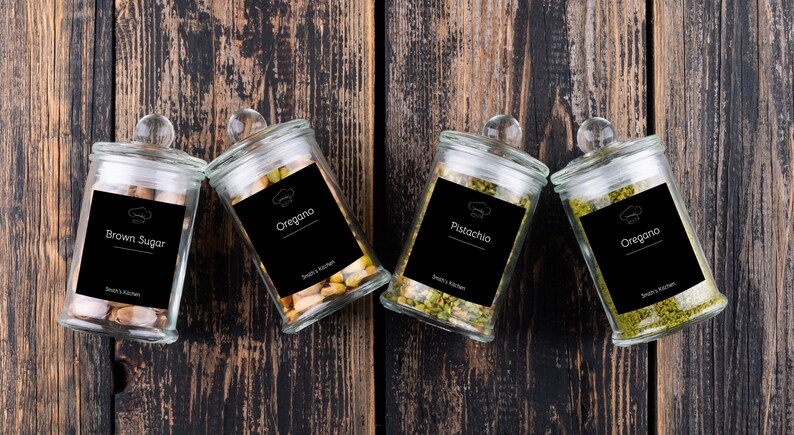 Custom Spice Jar Labels: Waterproof Kitchen Pantry Organization - Etsy
