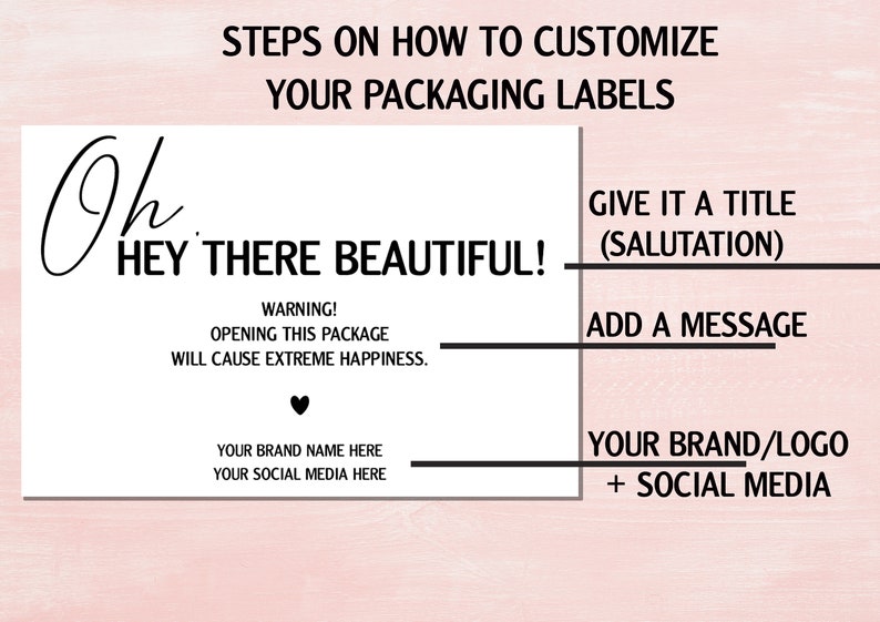 Branded Packaging Sticker Labels Branded Package Product - Etsy