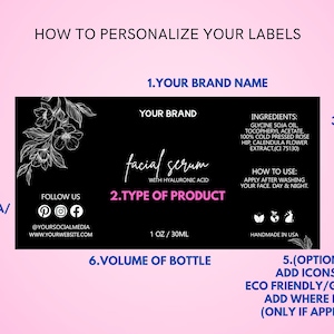 Custom Cosmetic Labels, Branded Label Design, Modern Seal Wrap Label ...