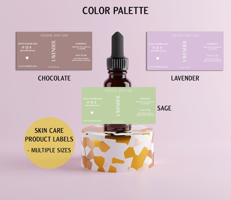 Personalized Cosmetic Labels Skin Care Stickers Branded | Etsy