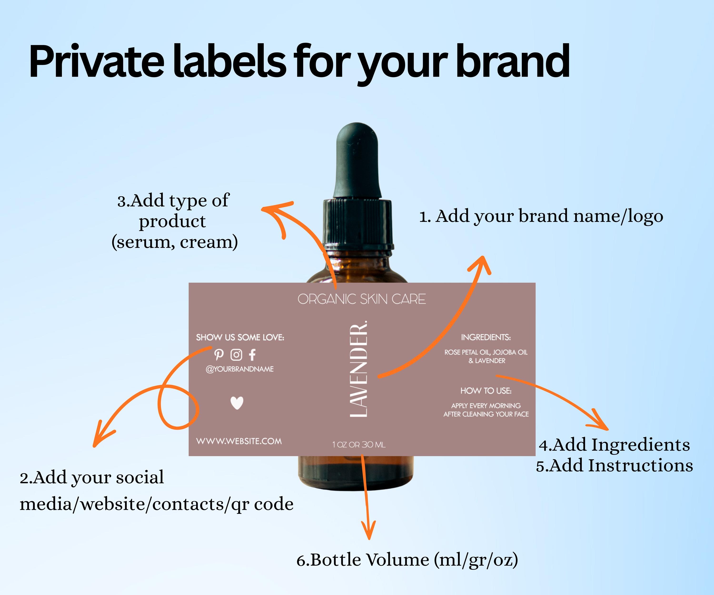 Personalized Cosmetic Stickers, Custom Product Labels, Skin Care ...