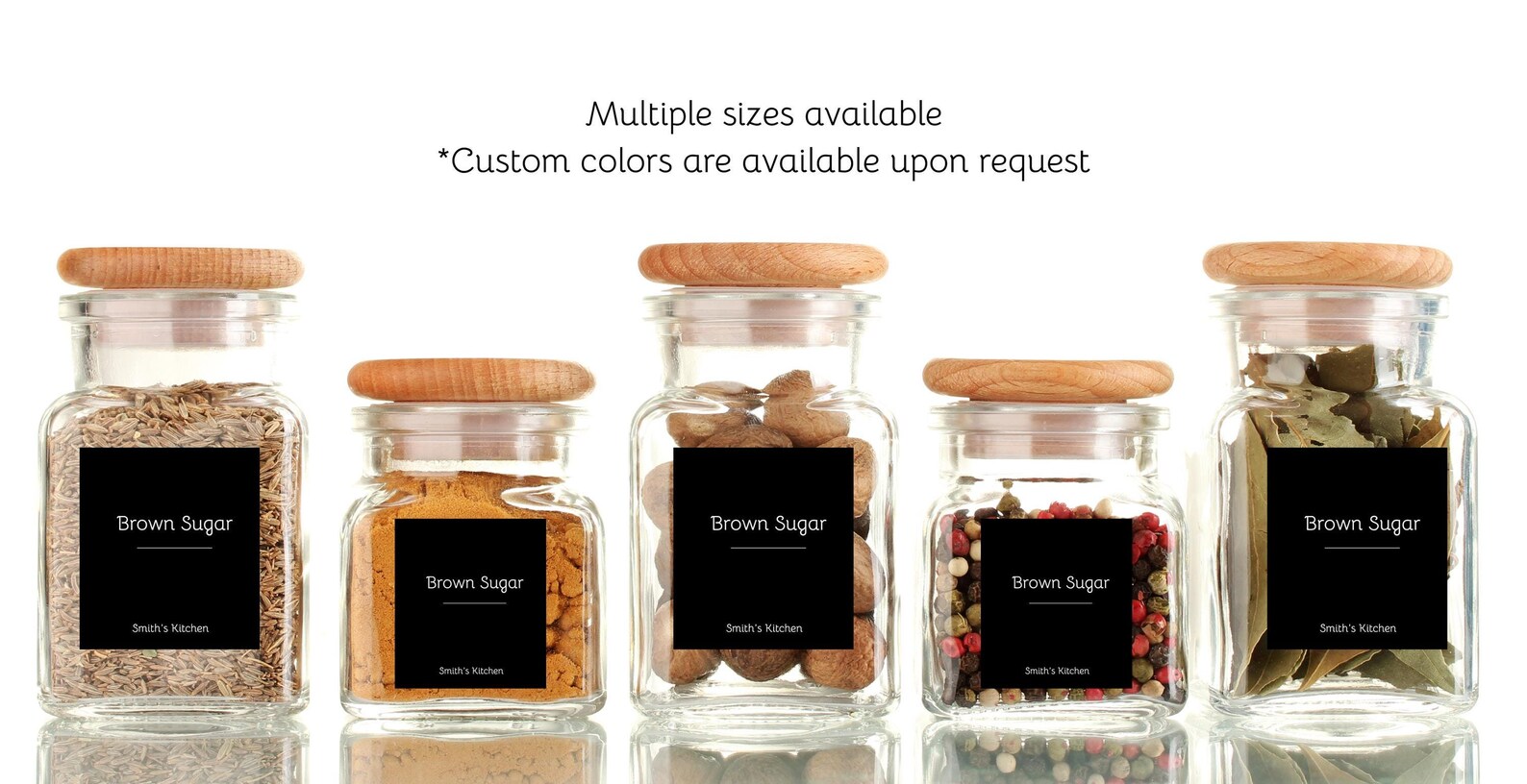 Custom Spice Jar Labels: Waterproof Kitchen Pantry Organization - Etsy