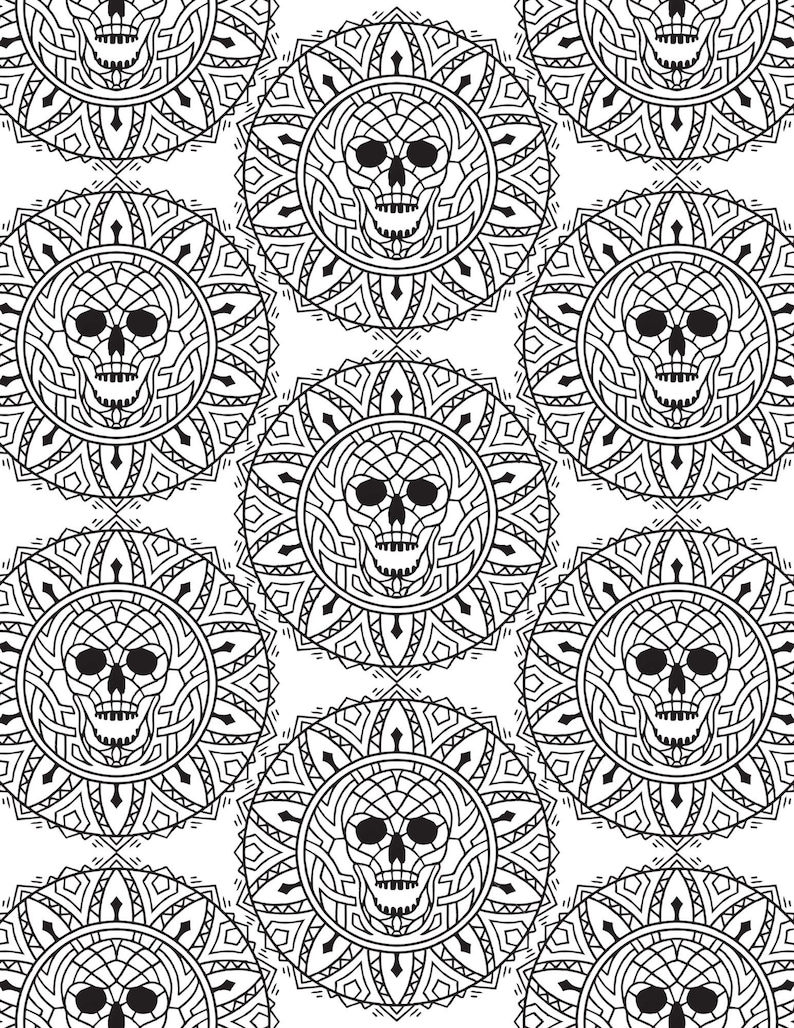 Adult Coloring Pages - Art-therapy - Printable - Etsy