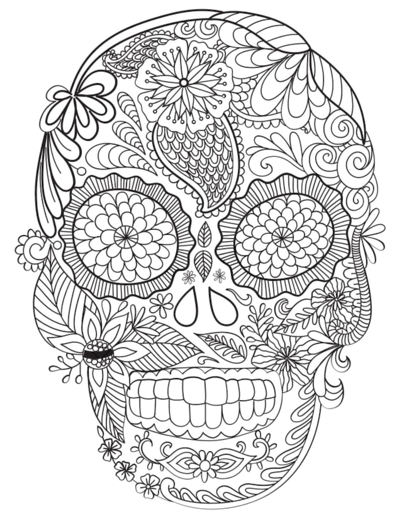 Adult Coloring Pages - Art-therapy - Printable - Etsy