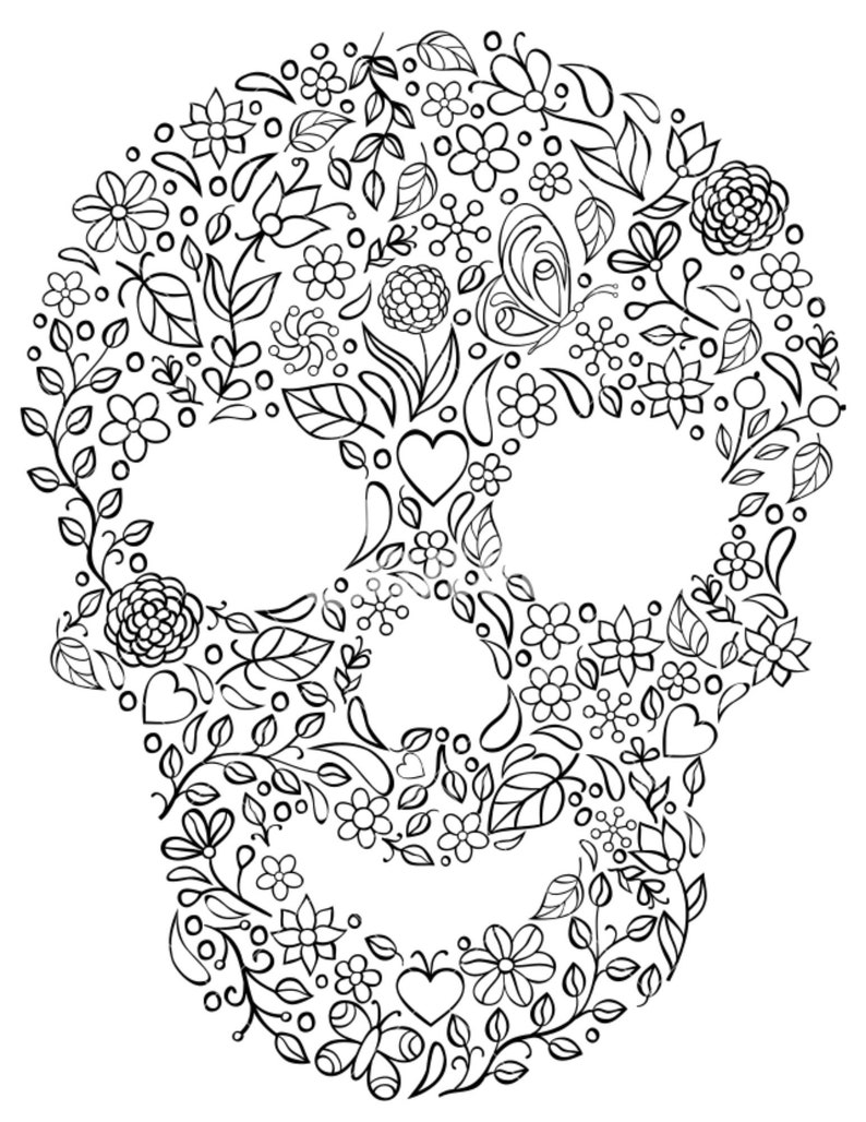 Adult Coloring Pages - Art-therapy - Printable - Etsy