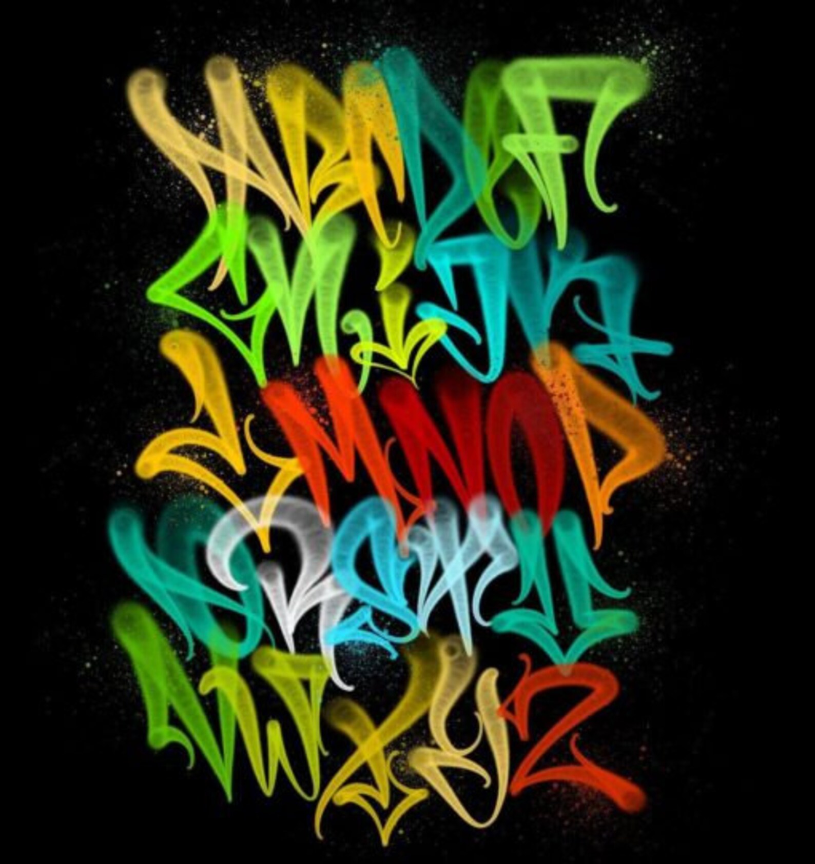 Graffiti Fat Caps Alphabet – Letter Stamps on Procreate! - Etsy