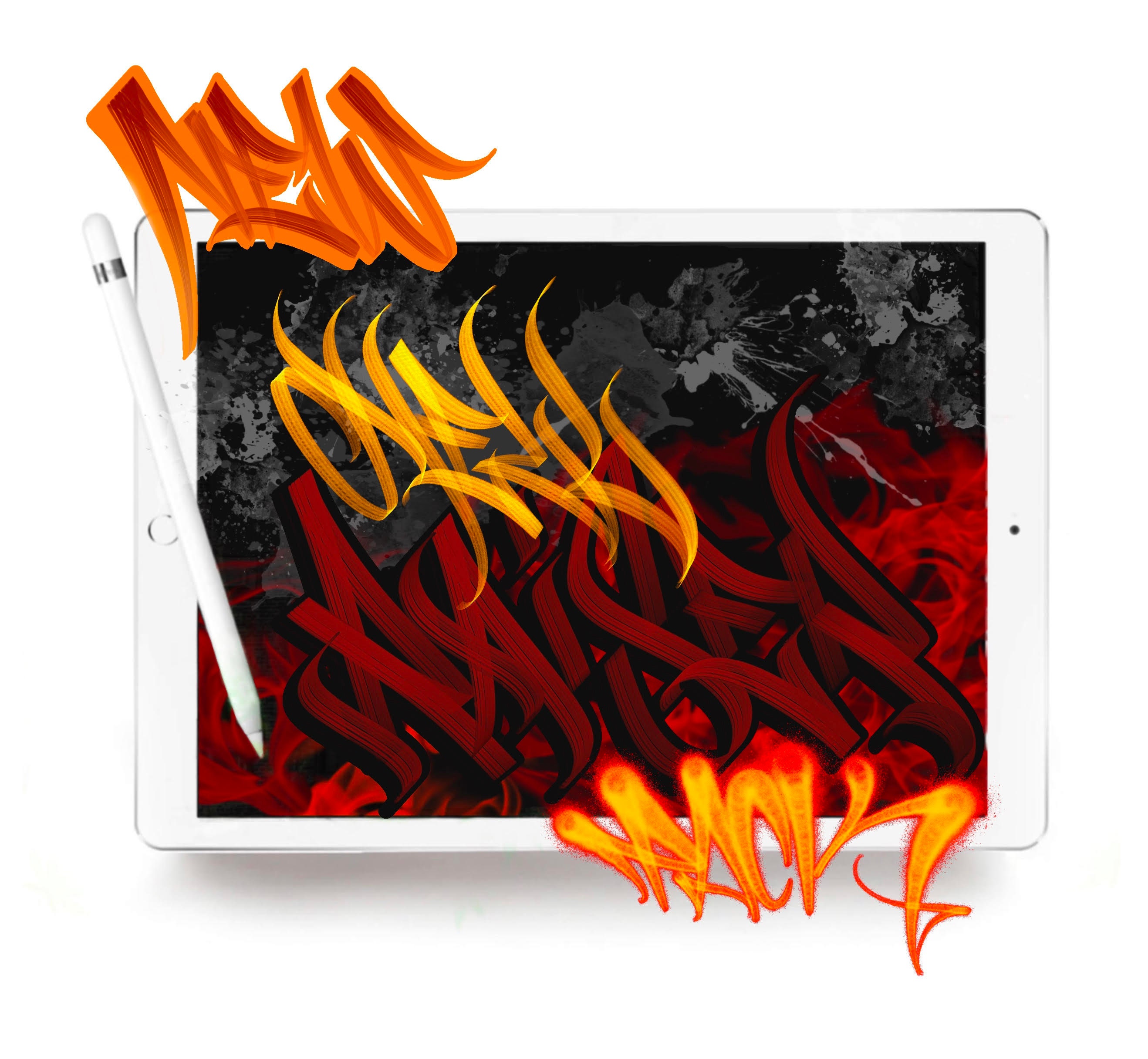 Fire Graffiti Brush Pack for Procreate - Etsy