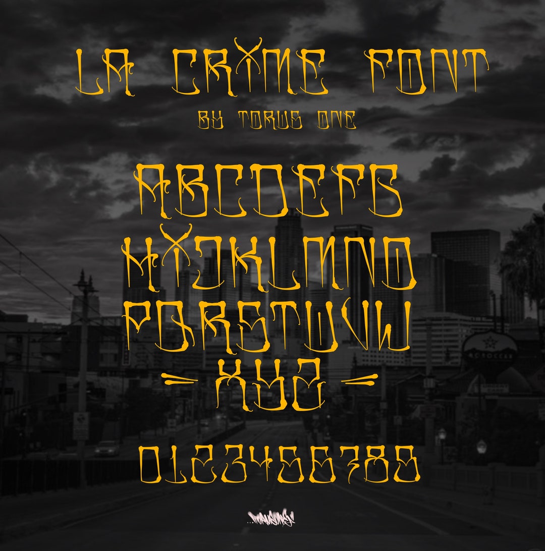 Chicano Gangsta Graffiti Font by TORUS ONE - Etsy