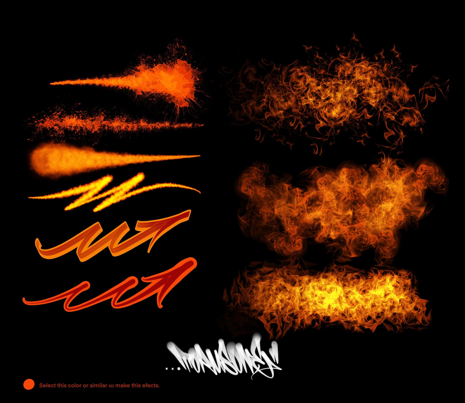 Fire Graffiti Brush Pack for Procreate - Etsy