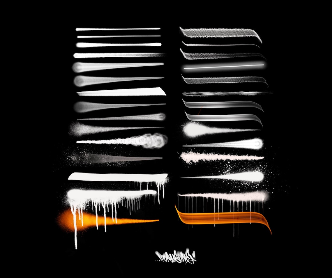 Graffiti Fat Caps Alphabet Letter Stamps on Procreate - Etsy