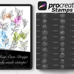 60+ Rose Tattoo Brushes, Procreate Stamps, Tattoo Design - Etsy