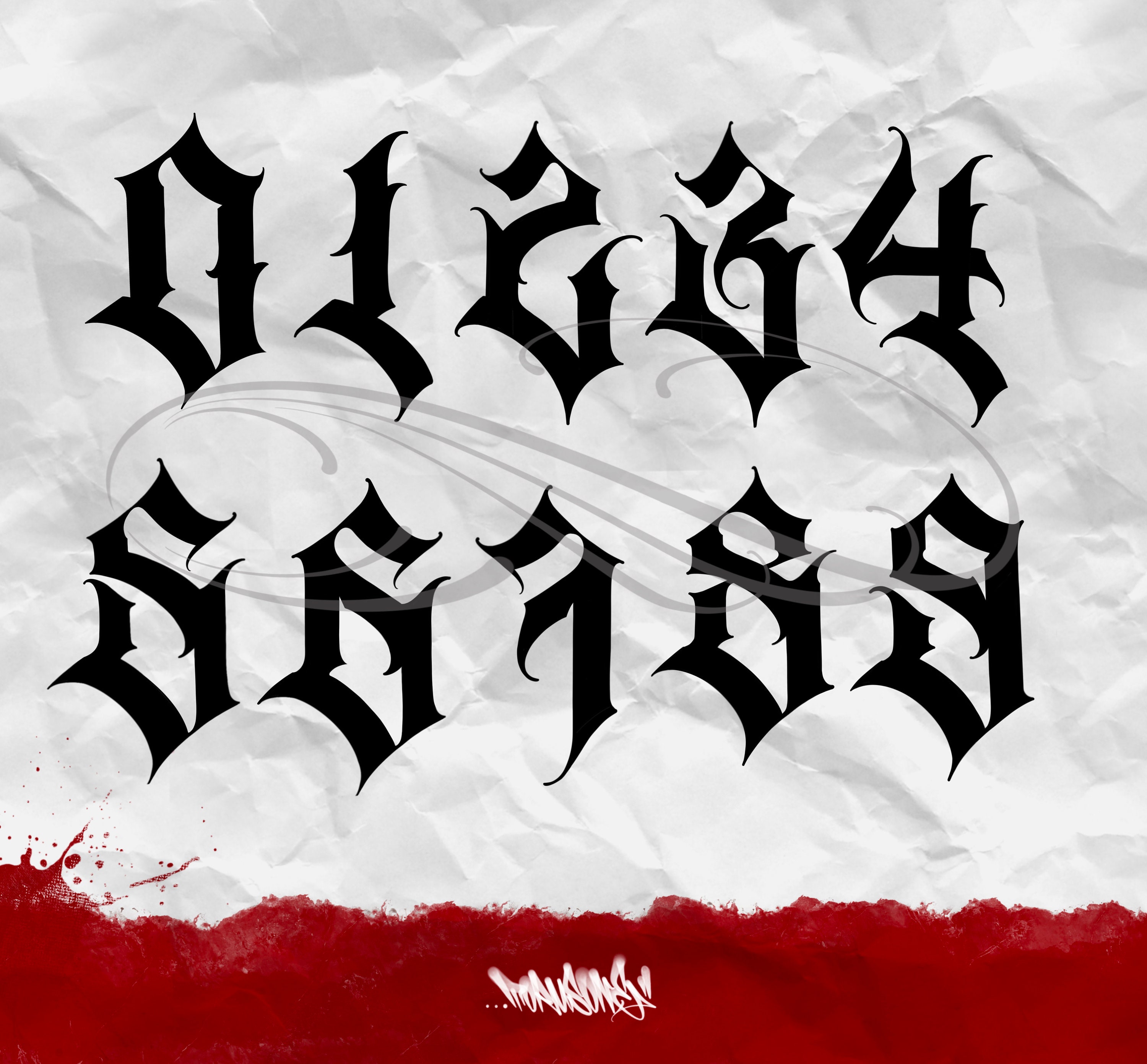 Tattoo Numbers for Procreate. Vol 2 - Etsy