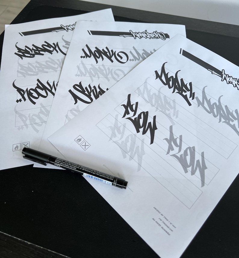 Graffiti Handstyle Workbook by Torus1 (PDF Ebook Version – Print at ...