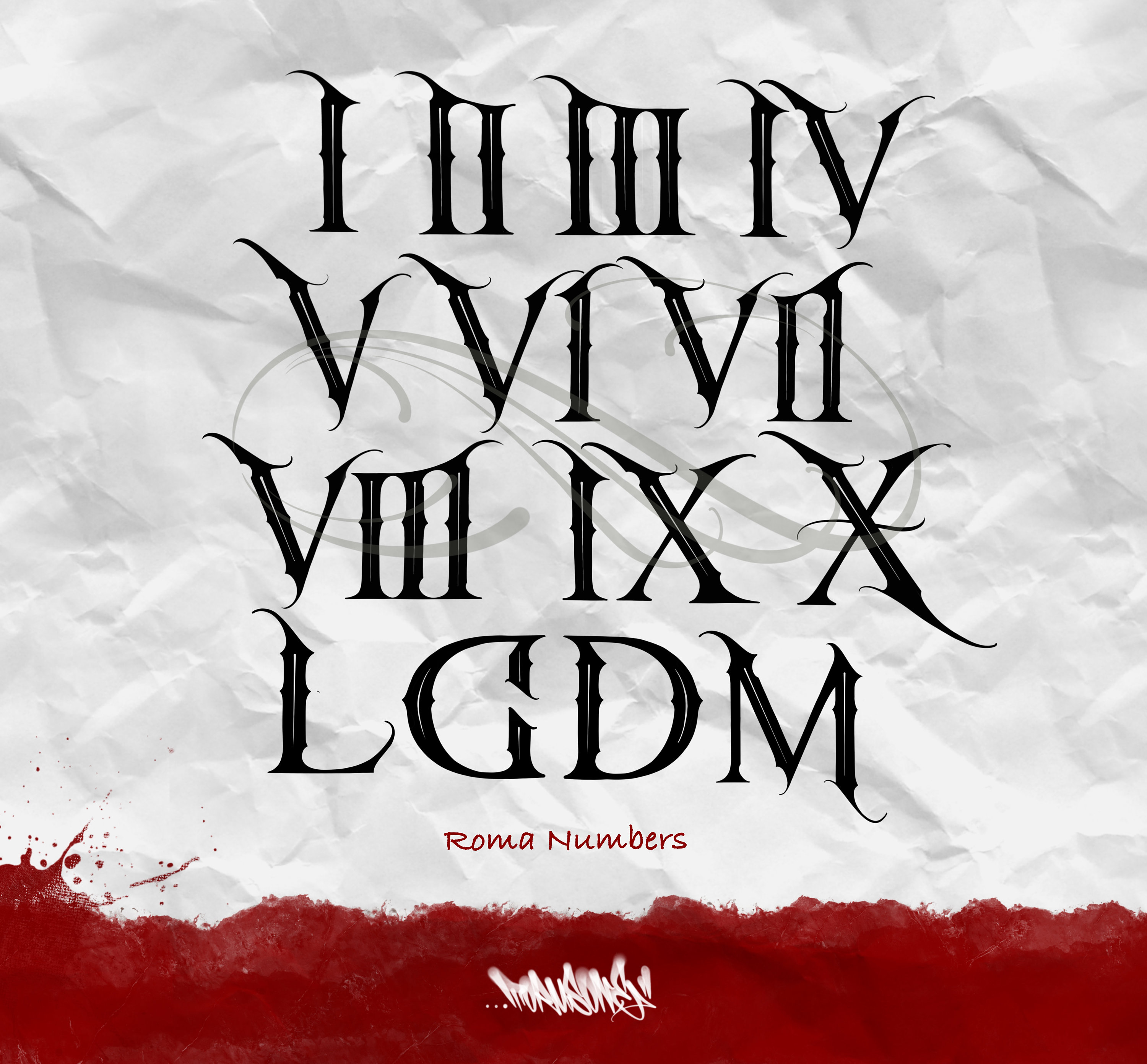 Tattoo Numbers for Procreate. Vol 2 - Etsy