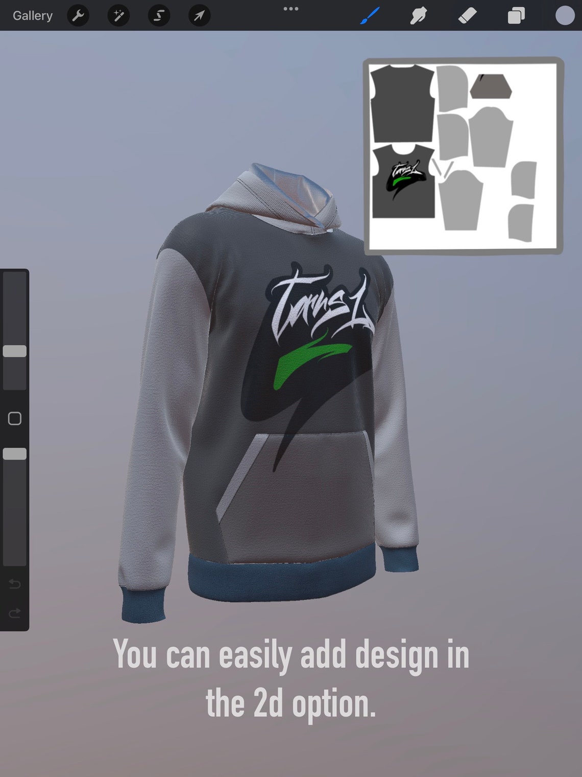 3d Hoodie for Procreate - Etsy