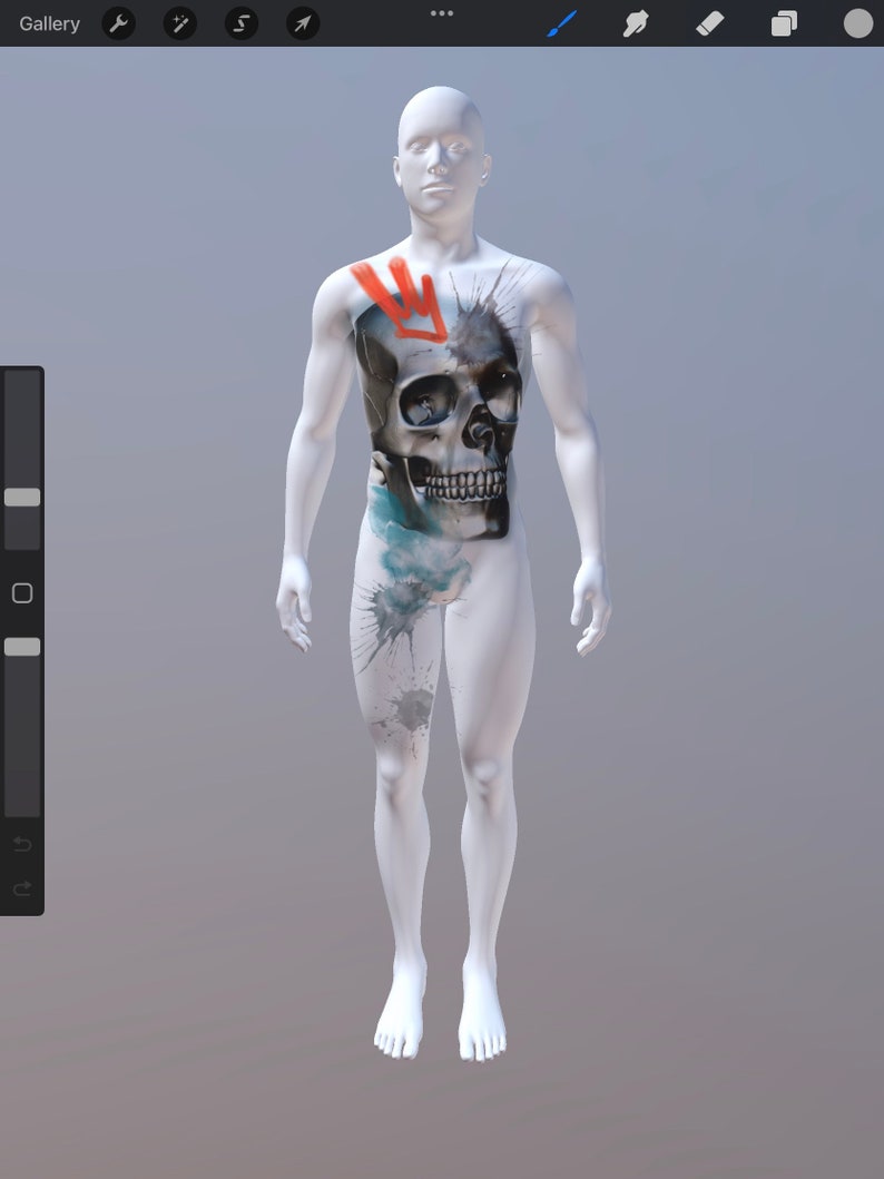 3d Male Human Model for Procreate | Etsy