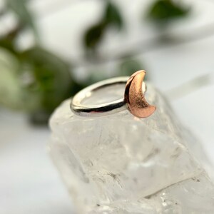 Crescent Moon Ear Cuff, Copper and Silver, Fake Piercing, Cartilage ...