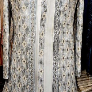 Customized Ivory Sherwani for Men, Indowestern Wedding Sherwani, Formal ...