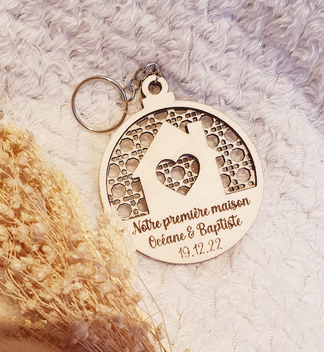 Personalized Cane House Keychain Personalized Gift New Home ...