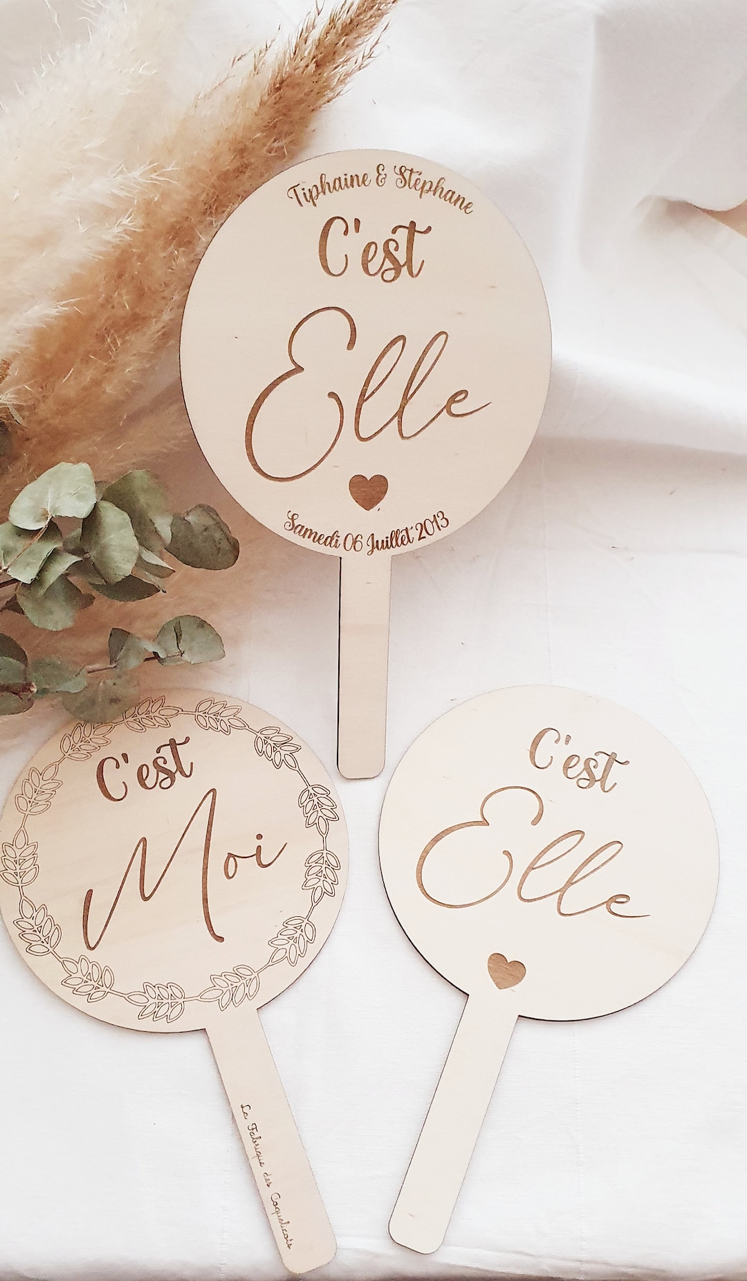 Pancarte Elle & Lui - jeu de mariage, jeu de couple - animation de ...