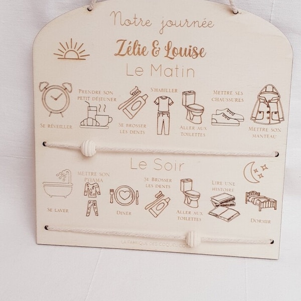 Tableau de routine bois - Etsy France