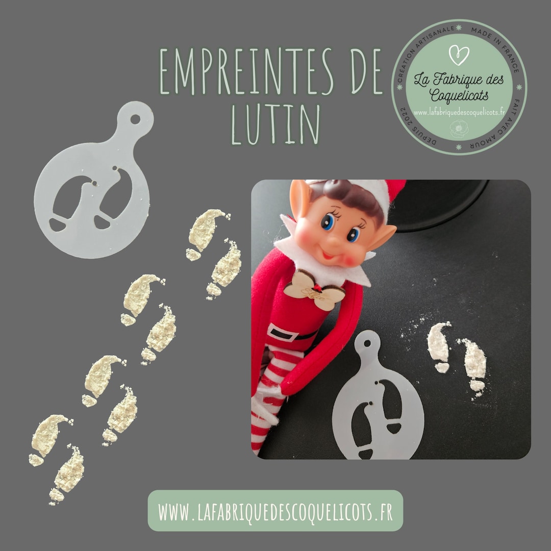 Elf Footprint Elf Elf Stencil Footprint Prankster - Etsy