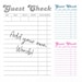 Guest Check PNG, Guest Check Clip Art, Canva Template, Pink Guest Check ...