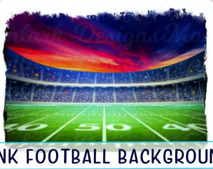 Distressed Blank Background Football Field Sunset Stadium - Etsy
