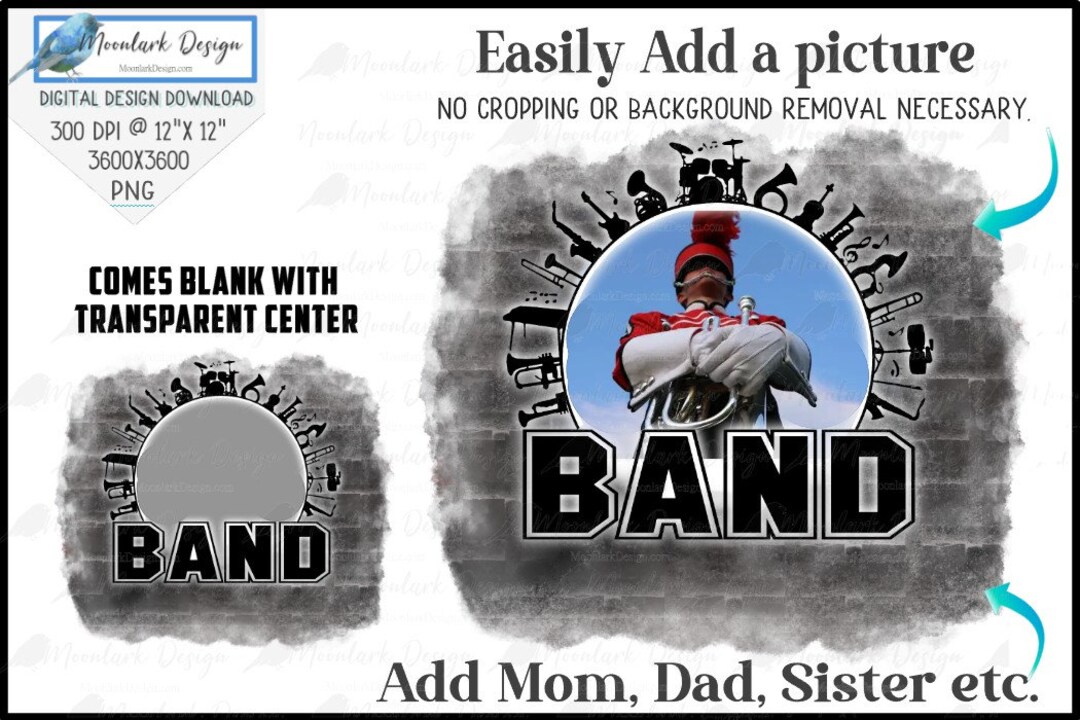 Band PNG, Custom Photo, Band Photo Template, PNG Sublimation, Brick ...