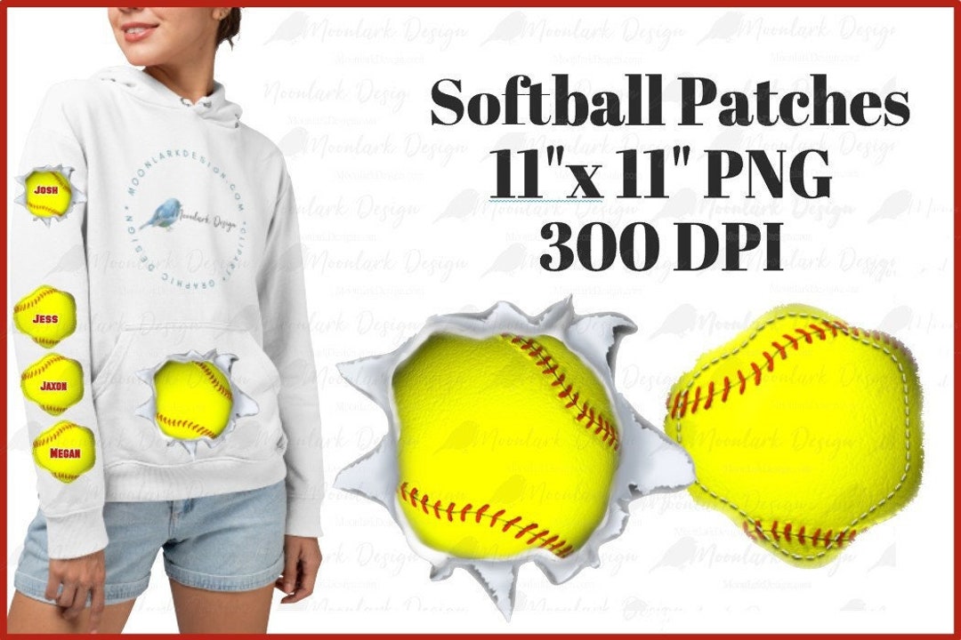 Softball Patches, Stitched Patches, Bleach Patches, Softball Pattern ...