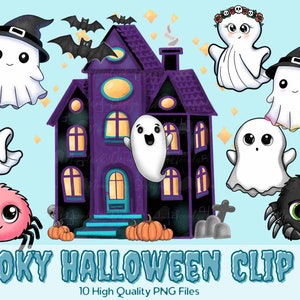 Halloween Clip Art, Spooky Clip Art, Cute Ghost Clip Art, Bat Clip Art ...