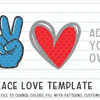 Inclusive Peace Sign SVG - Etsy