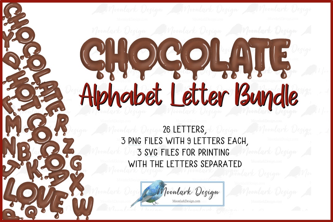 Chocolate Alphabet, Drip Letters, Doodle Letters, Valentines PNG, PNG ...
