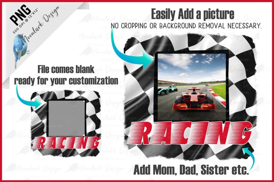 Racing Photo Frame, Custom Photo, Personalized Racing, Racing Picture ...